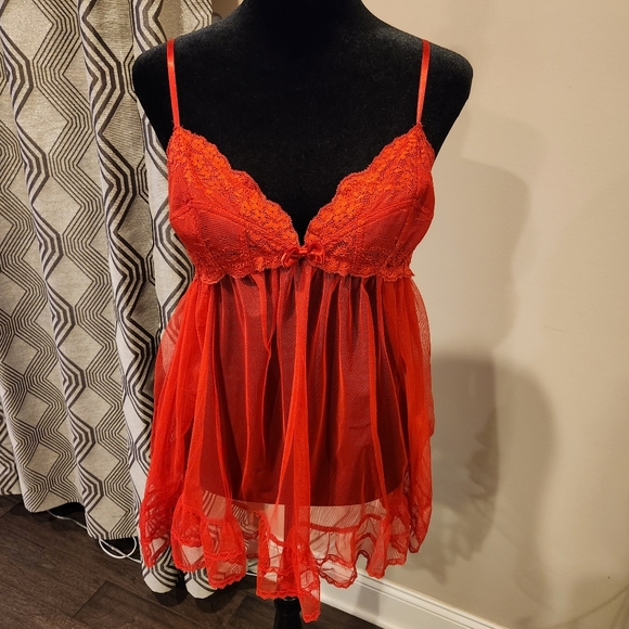 Victoria's Secret | Intimates & Sleepwear | Victorias Secret Red Lace ...